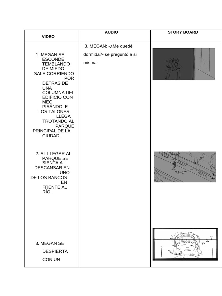 Guion Tecnico - Storyboard | PDF