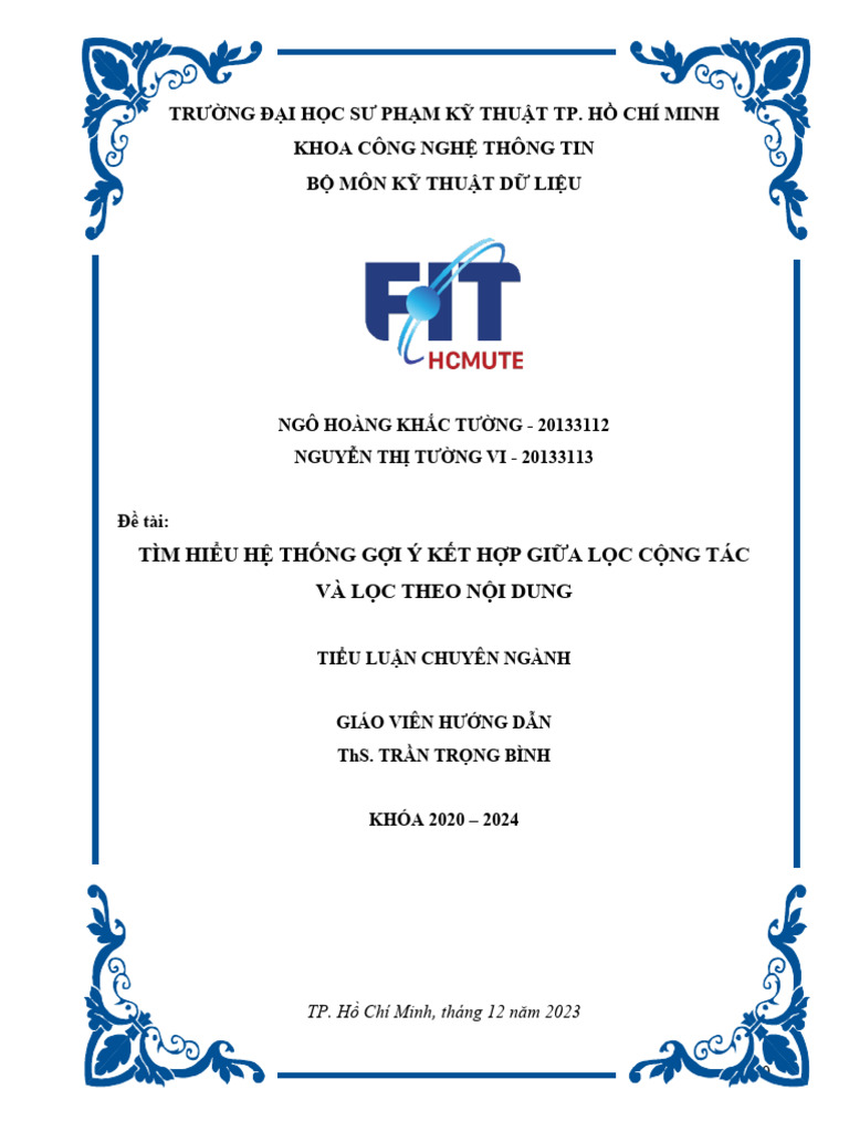 TLCN Recommendation System | PDF