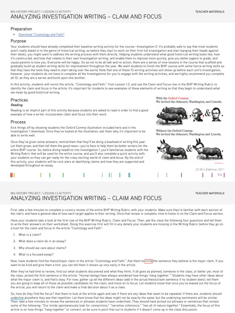 Analyzing Claims in Historical Writing | PDF | Essays | Concept