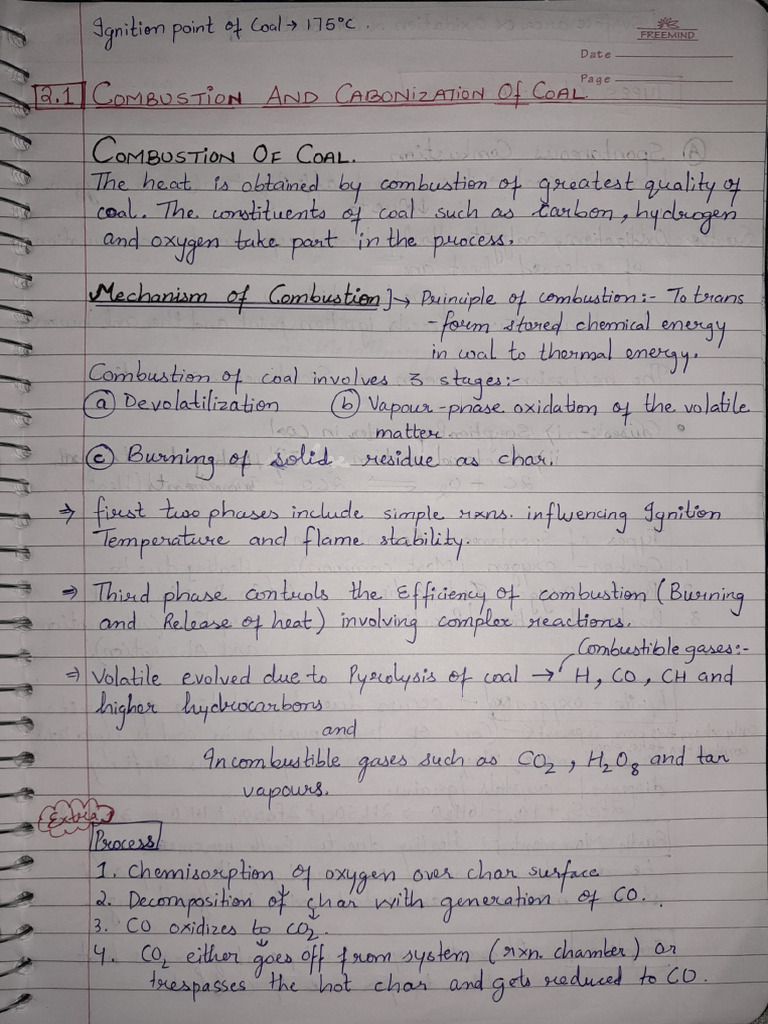 2.1 Combustion and Carbonization of Coal | PDF