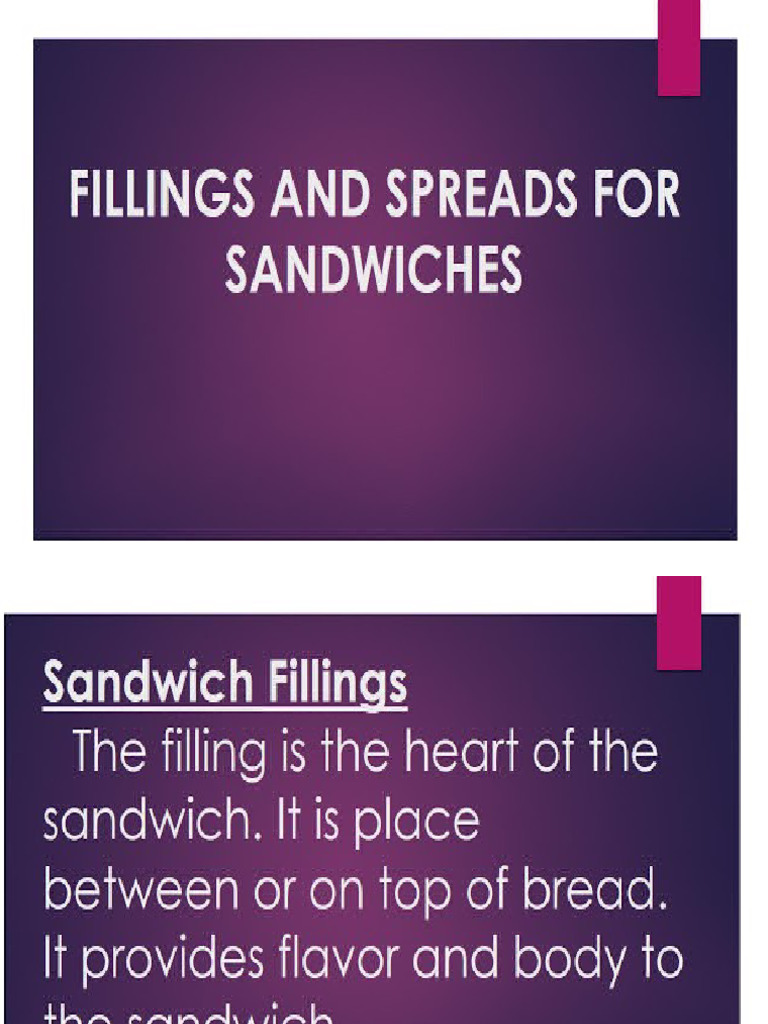 Diverse Sandwich & Filling Options | PDF