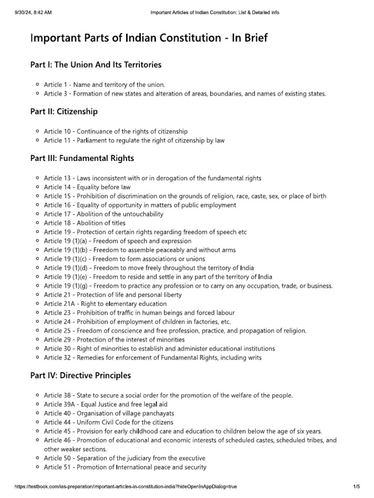Parts and Schedules | PDF