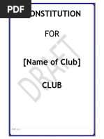 Club Constitution Template | PDF | Social Equality | Committee