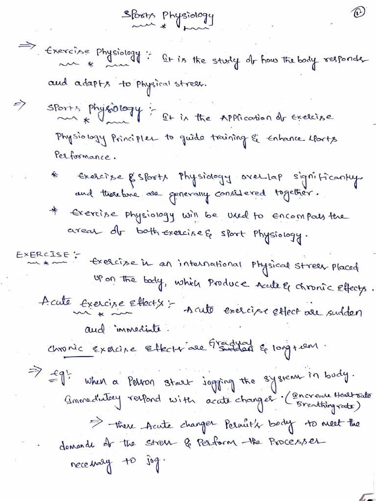 Sports Physiology | PDF