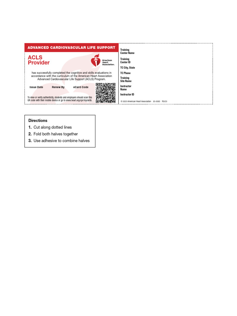 Acls Student Ecard Da 2024 Pdf