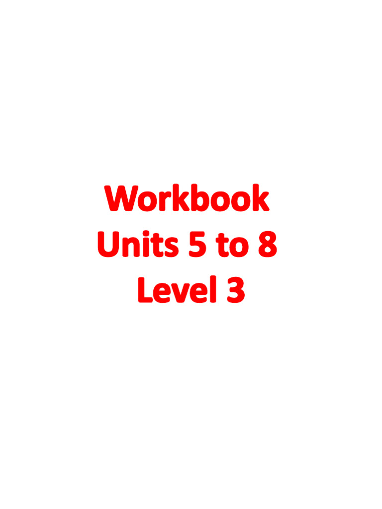 Level 3 Extras Units 5-8 | PDF