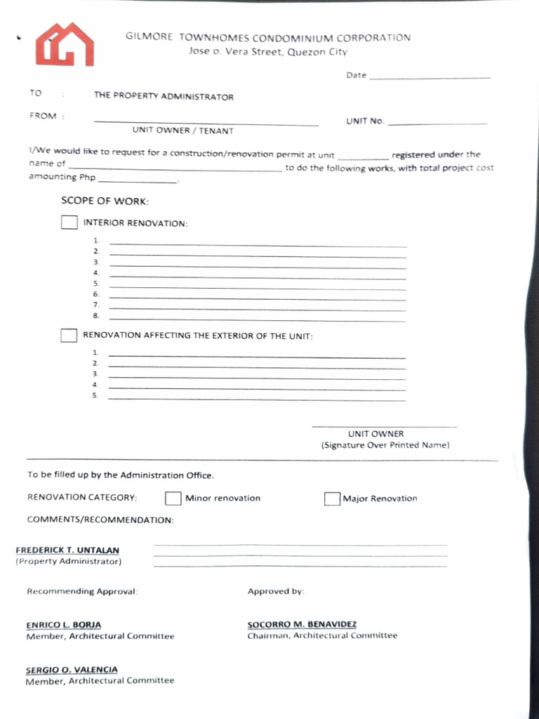 GTCC Permits For Renovation | PDF