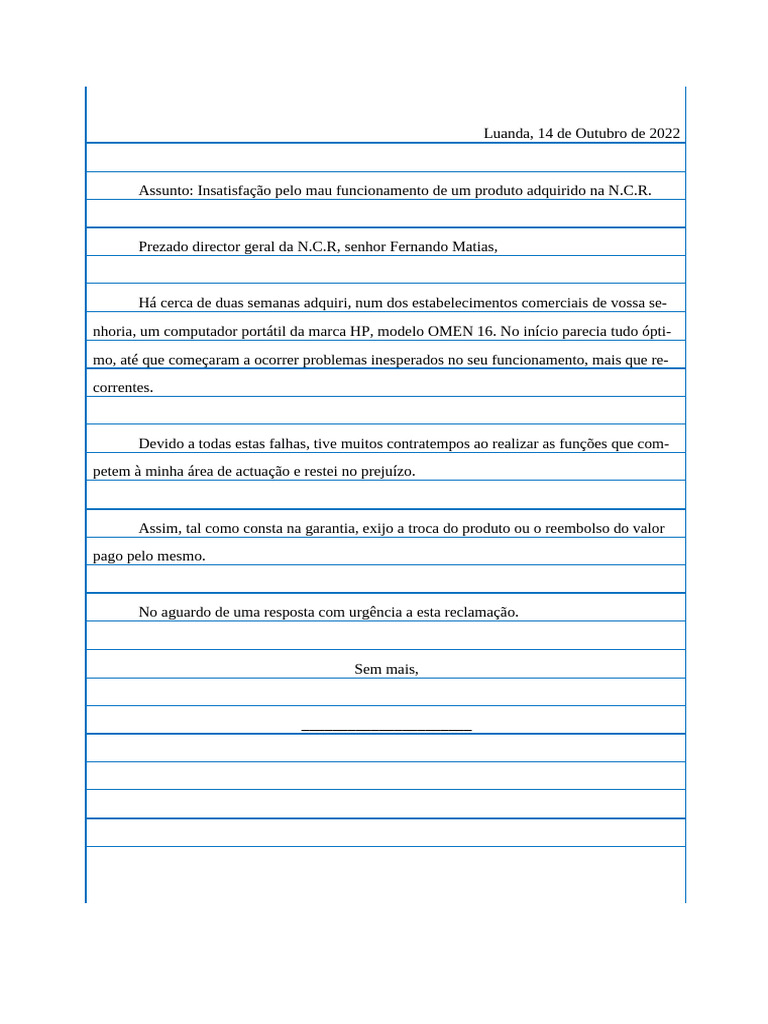 Mode de Documento em Folha de 25 Linhas Word | PDF