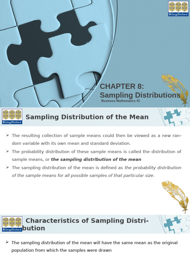 Chapter 8 Sampling Distributions | PDF | Normal Distribution ...