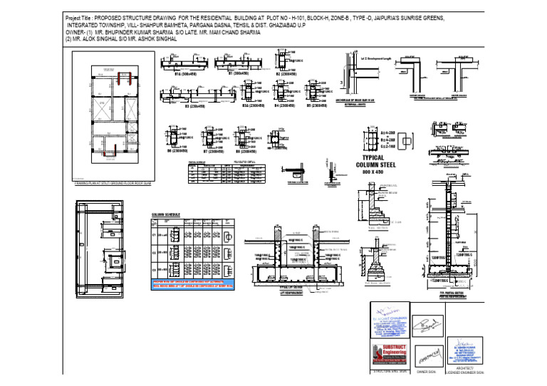 H-101 Structure DRG | PDF | Components | Architectural Elements
