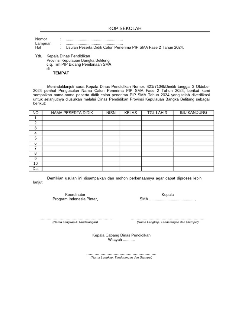 Form Usulan Fase II 2024 | PDF