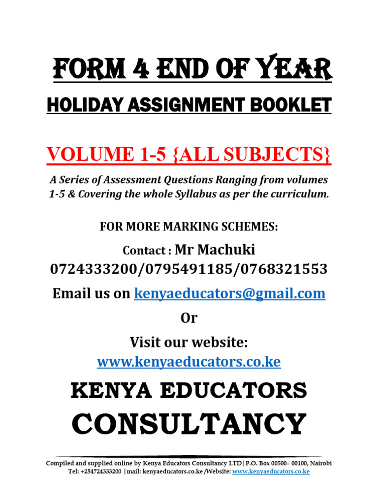 Form 4 Endyear Holiday Assignment | PDF | Atoms | Heart