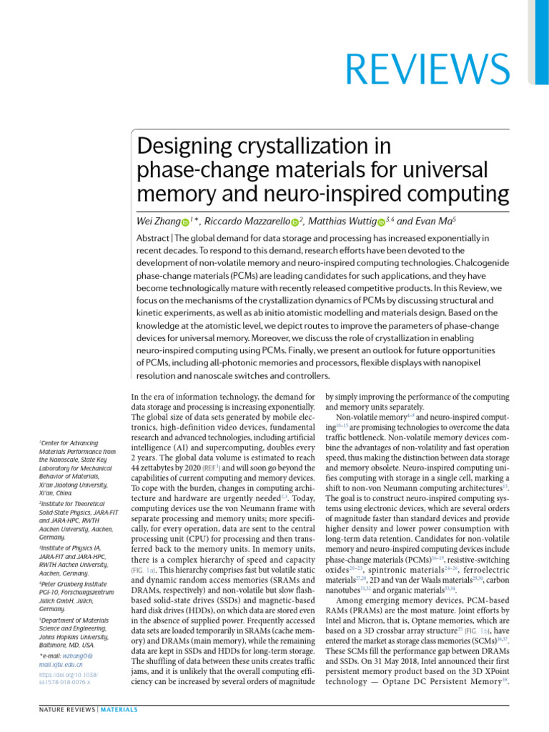 Designing Crystallization in Phase-Change Materials For Universal Memory and Neuro-Inspired ...