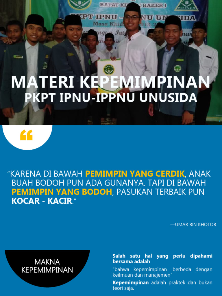 Materi Kepemimpinan IPNU-IPPNU | PDF
