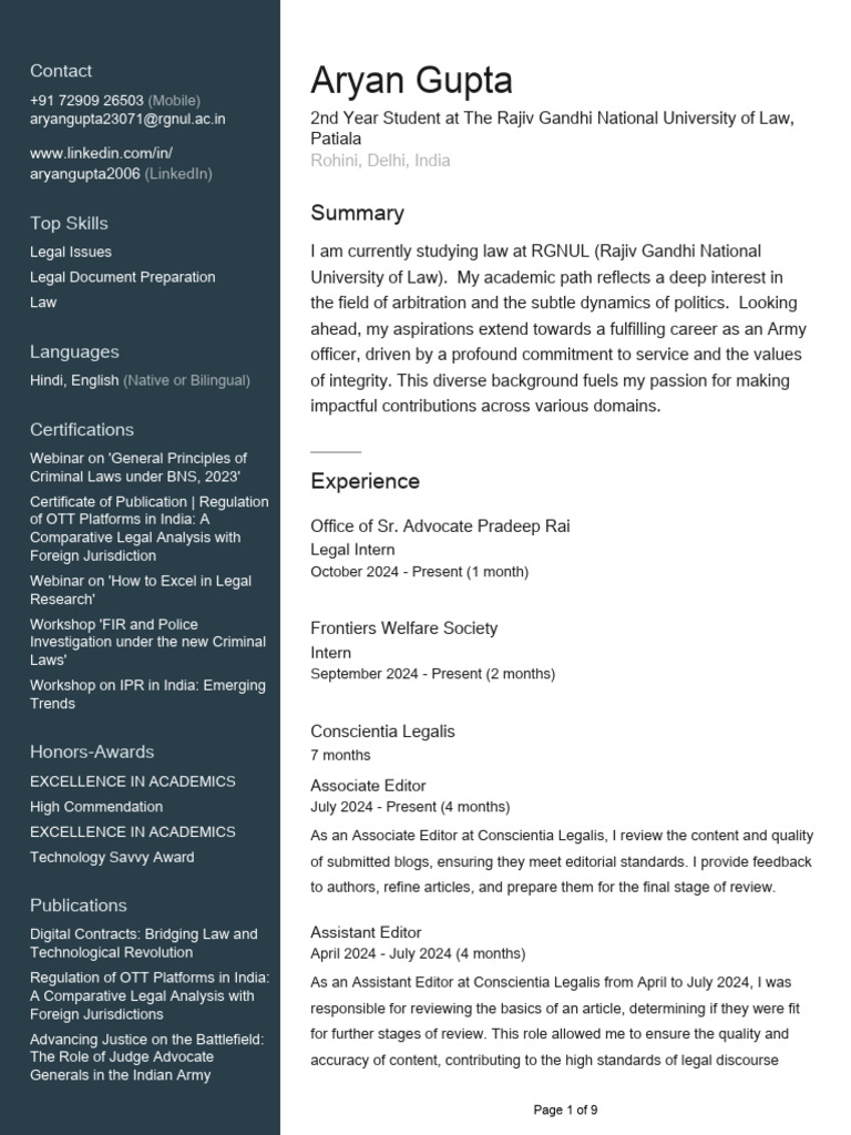 Profile | PDF | Copy Editing | Advocate