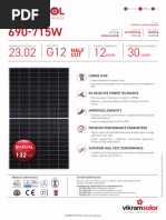 550W Half-Cut Solar Panel Datasheet | PDF | Solar Panel | Solar Power