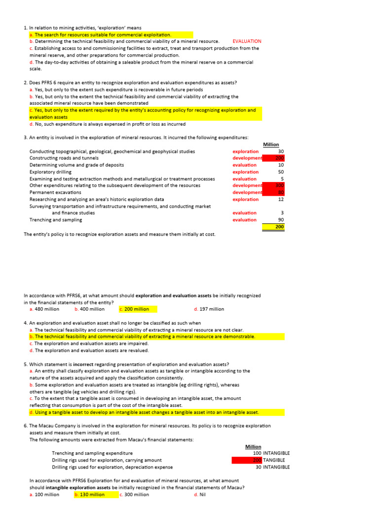 Wasting Assets Lecture | PDF | Depreciation | Mining