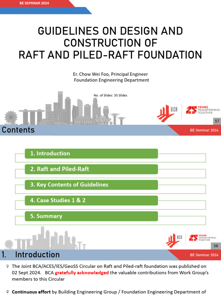 2.0 Guidelines On Design and Construction of Raft & Pile Raft - Er Chow ...