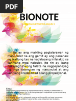 MGA HALIMBAWA NG Bionote | PDF