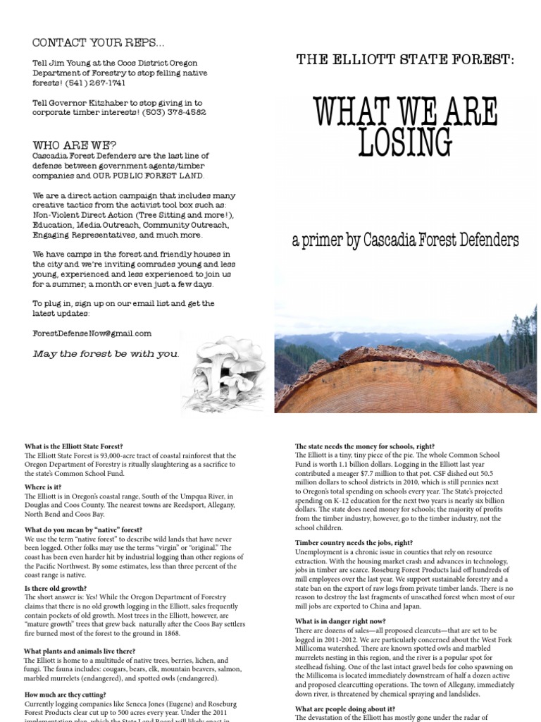 Elliott State Forest Threats | PDF | Logging | Forests