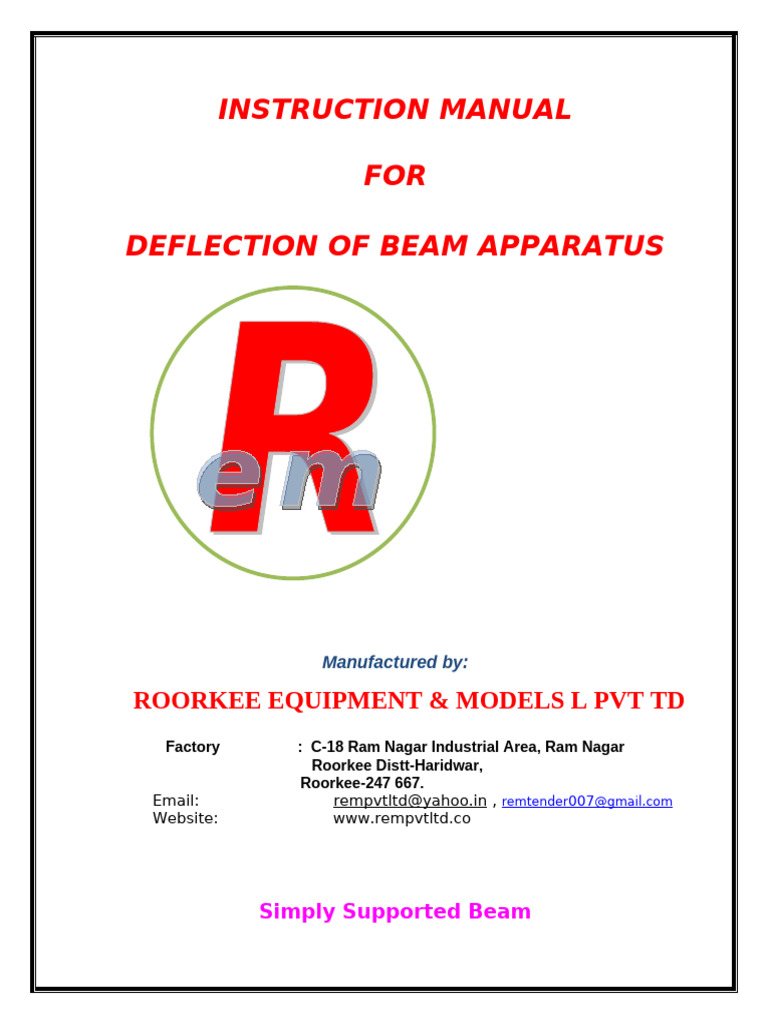 Deflection of beam apparatus | PDF | Bending | Beam (Structure)