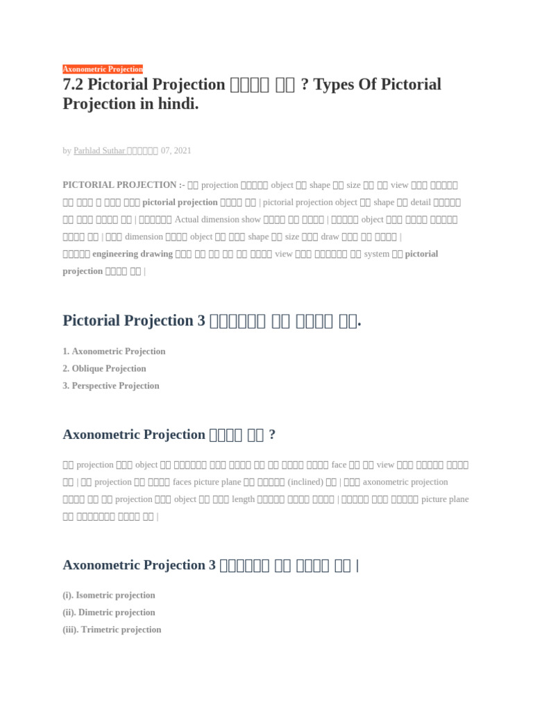 7.2 Axonometric Projection | PDF