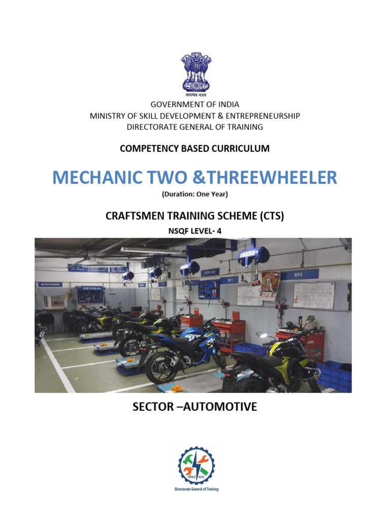 Mechanic Two & Three Wheeler Curriculum | PDF | Welding | Construction