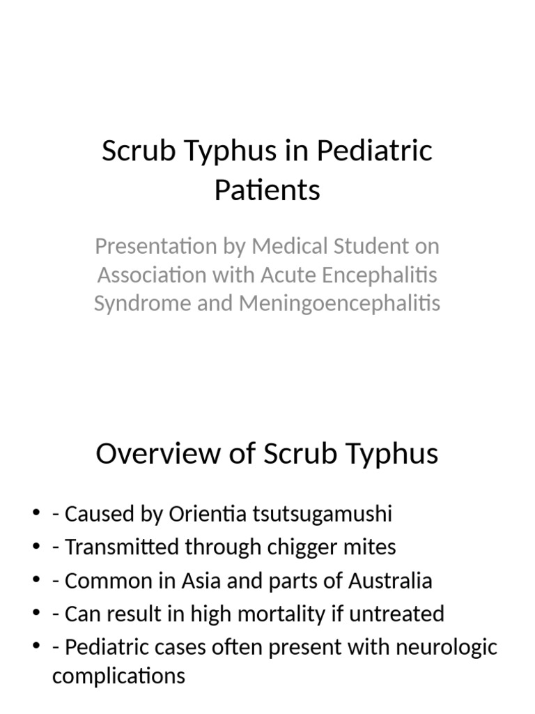 Scrub Typhus Presentation | PDF