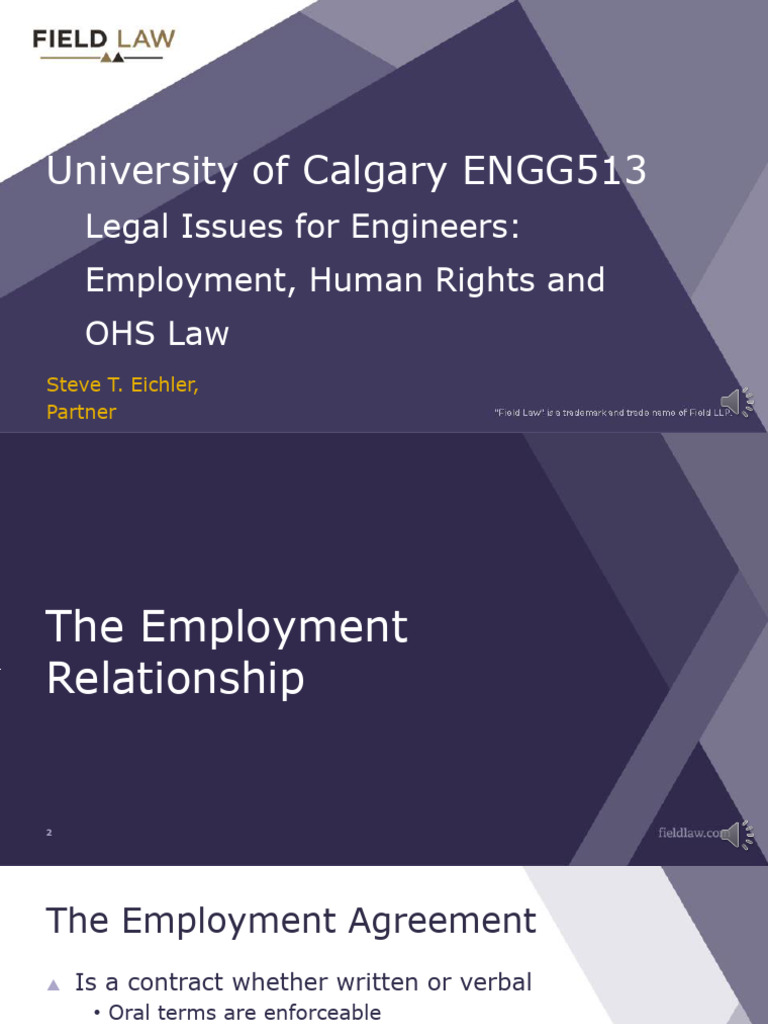 Employment Law for Engineers | PDF | Employment | Disciplines