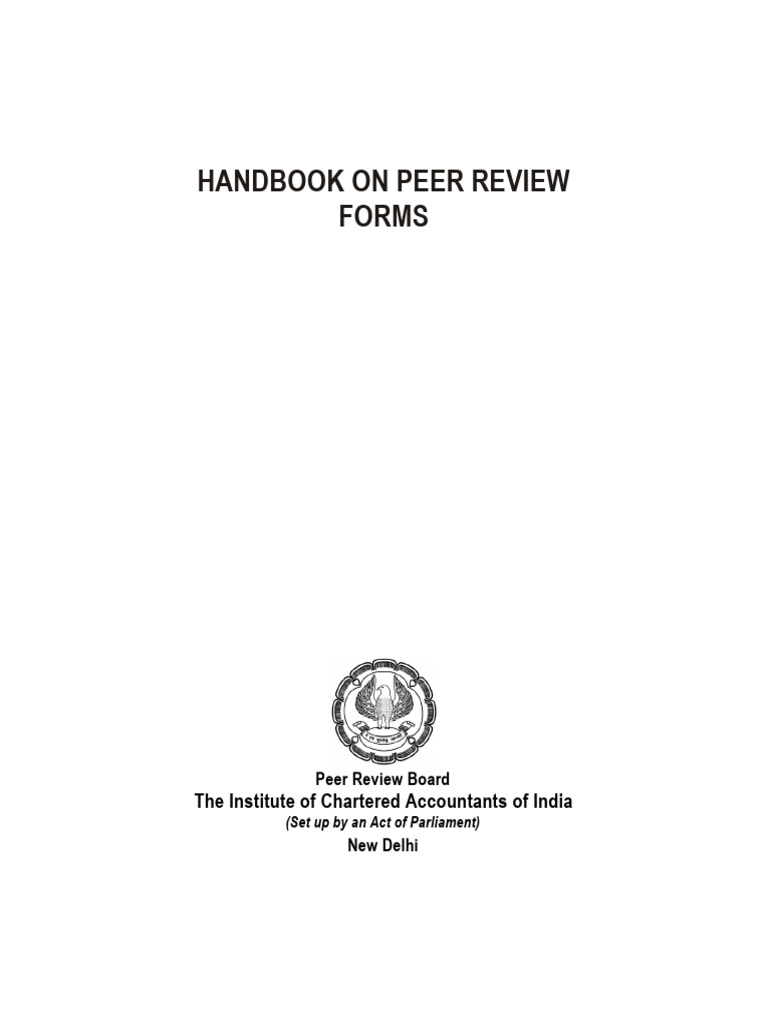 ICAI Peer Review Forms Guide | PDF | Audit | Human Resources