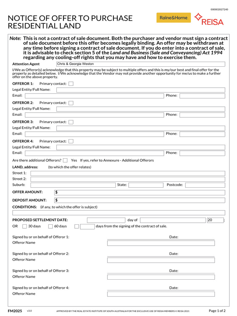 1794.original | PDF | Offer And Acceptance | Conveyancing