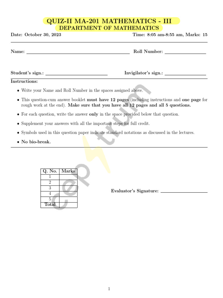 Quiz 2 Questions and Solutions | PDF | Derivative | Mathematical Concepts