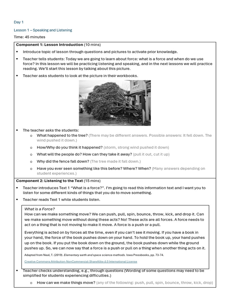 Lesson 1 - Speaking and Listening (Intervention) | PDF | Cognition ...
