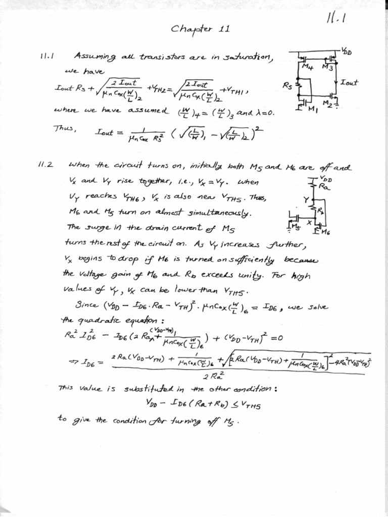 Ch11 Razavi Solution | PDF