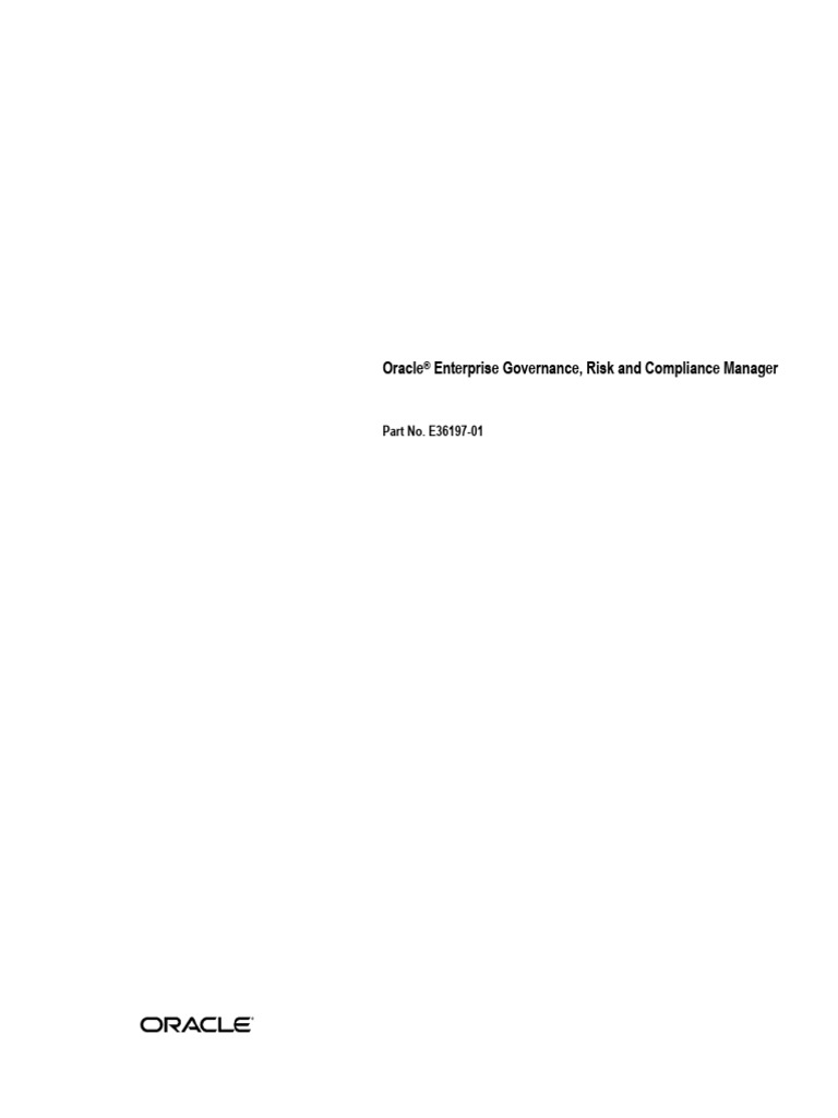 Oracle ERM-GRC-e36197 | PDF | Risk | Oracle Corporation