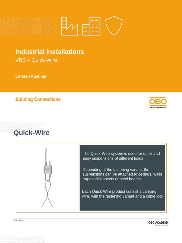 VBS Quick Wire EN | PDF | Wire | Screw