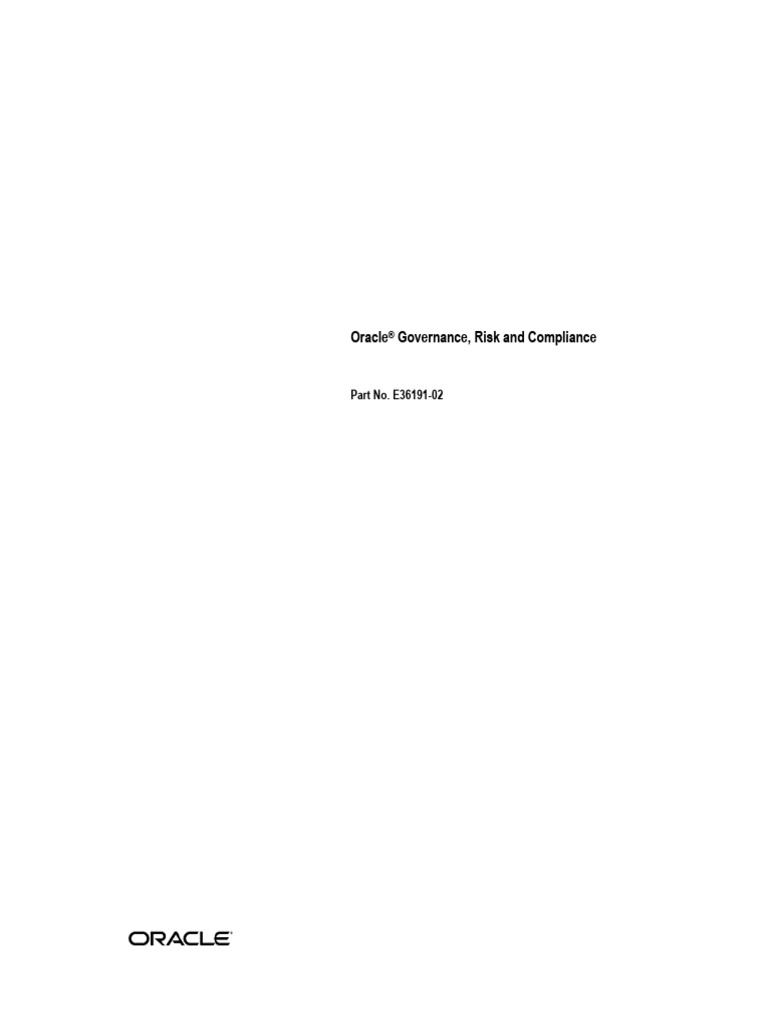 Oracle Governance, Risk and Compliance: User Guide Release 8.6.4.3000 ...