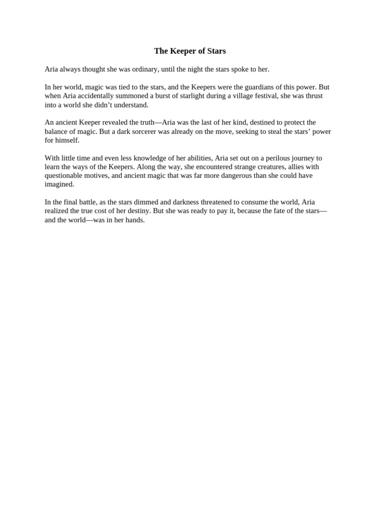 The Keeper of Stars | PDF