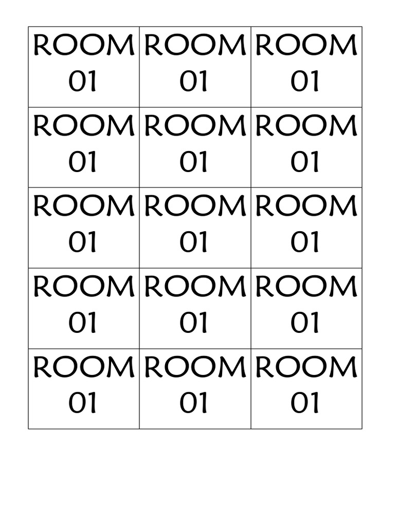 Room Layout Overview and Details | PDF
