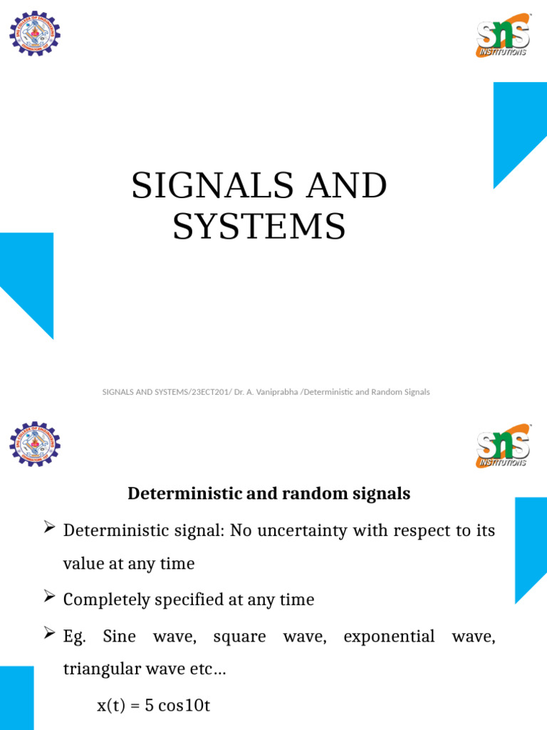 Deterministic & Random Signals | PDF