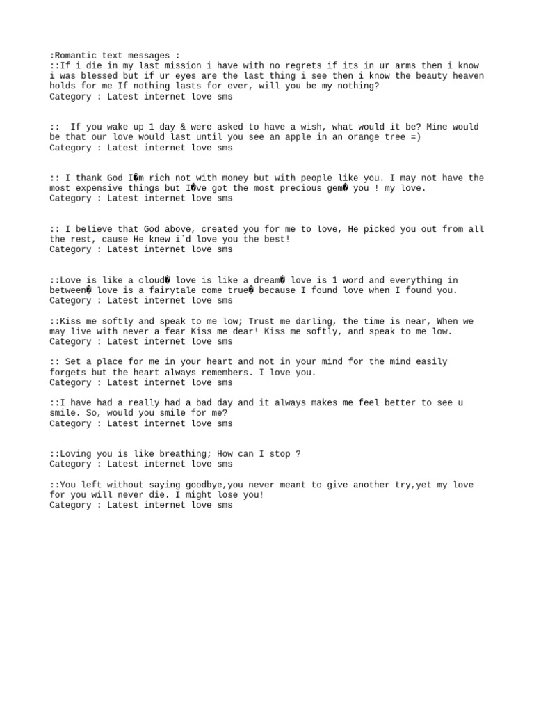 Flirting Text Messages Pdf