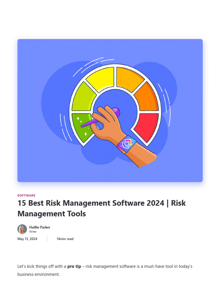 15 Best Risk Management Software 2024 - Risk Management Tools | PDF ...