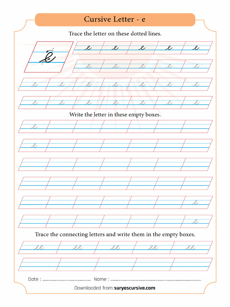 Cursive-Small-Letter-E | PDF
