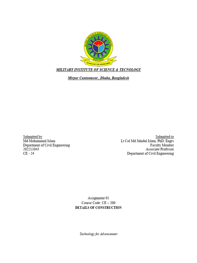 Assignment 01 CE 200 | PDF | Window | Reinforced Concrete