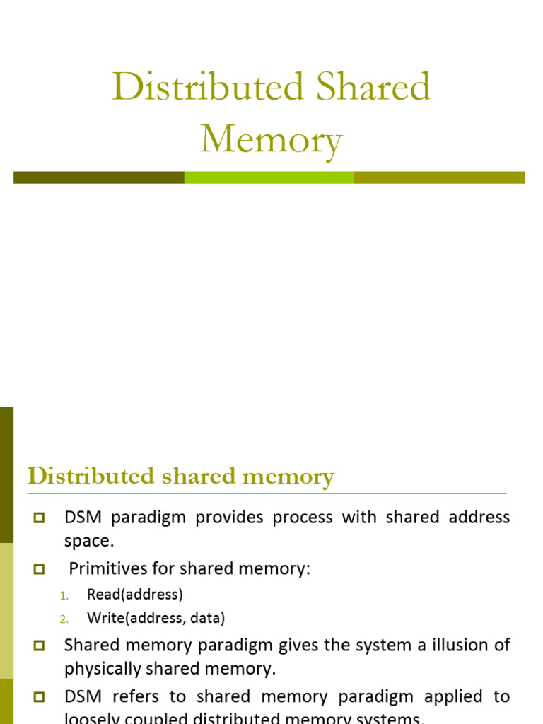 Distributed Shared Memory - Revised | PDF | Replication (Computing ...