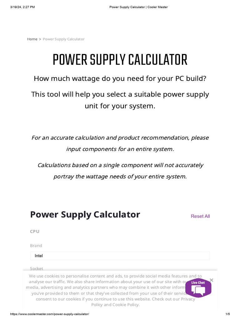 Power Supply Calculator _ Cooler Master | PDF | Computer Hardware | Computing
