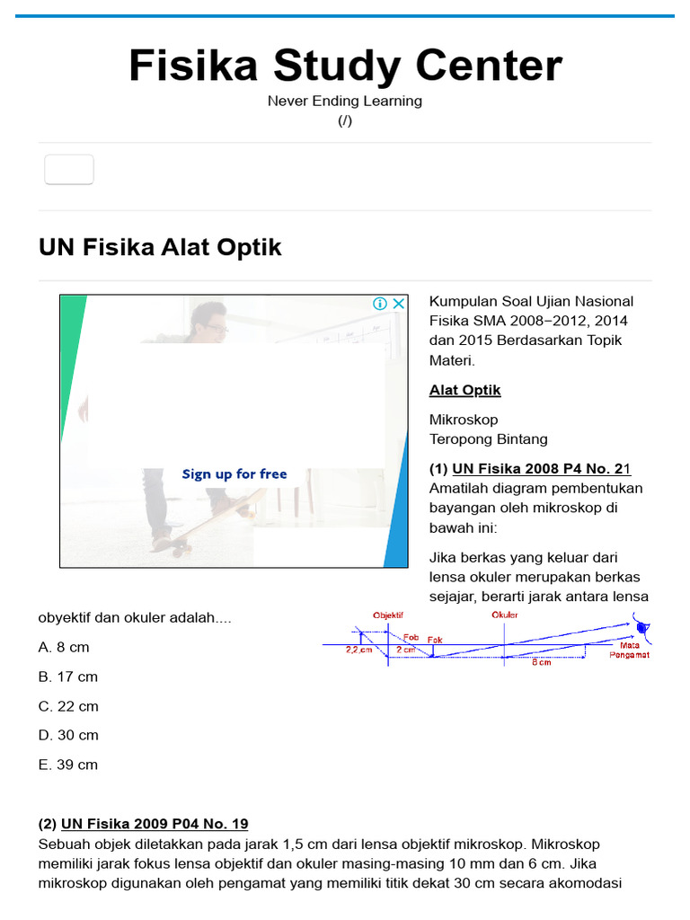 UN Fisika Alat Optik | PDF