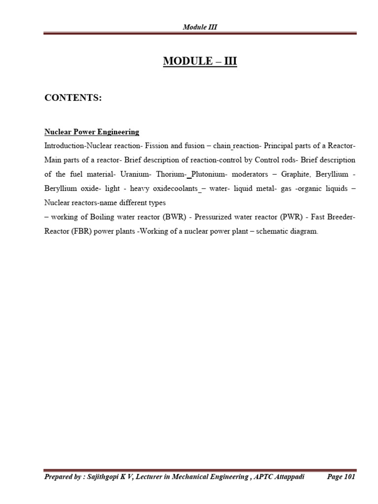 Ppe Module Iii | PDF | Nuclear Reactor | Nuclear Physics