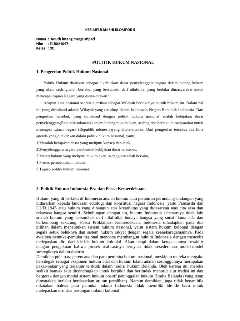 Kesimpulan Shi | PDF