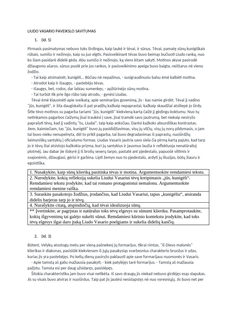 Liudo Vasario Paveikslo Savitumas | PDF